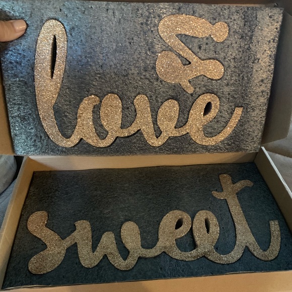 Other | Rose Gold Love Is Sweet Table Sign | Poshmark